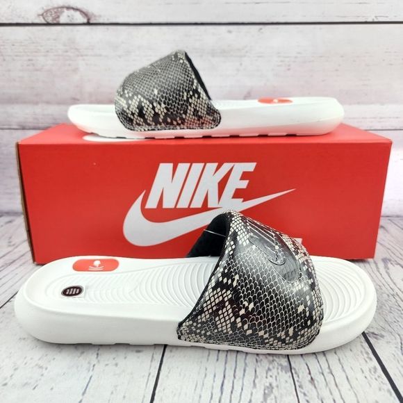 Nike | Shoes | New Nikevictori One Snake Skin Print Slides | Poshmark